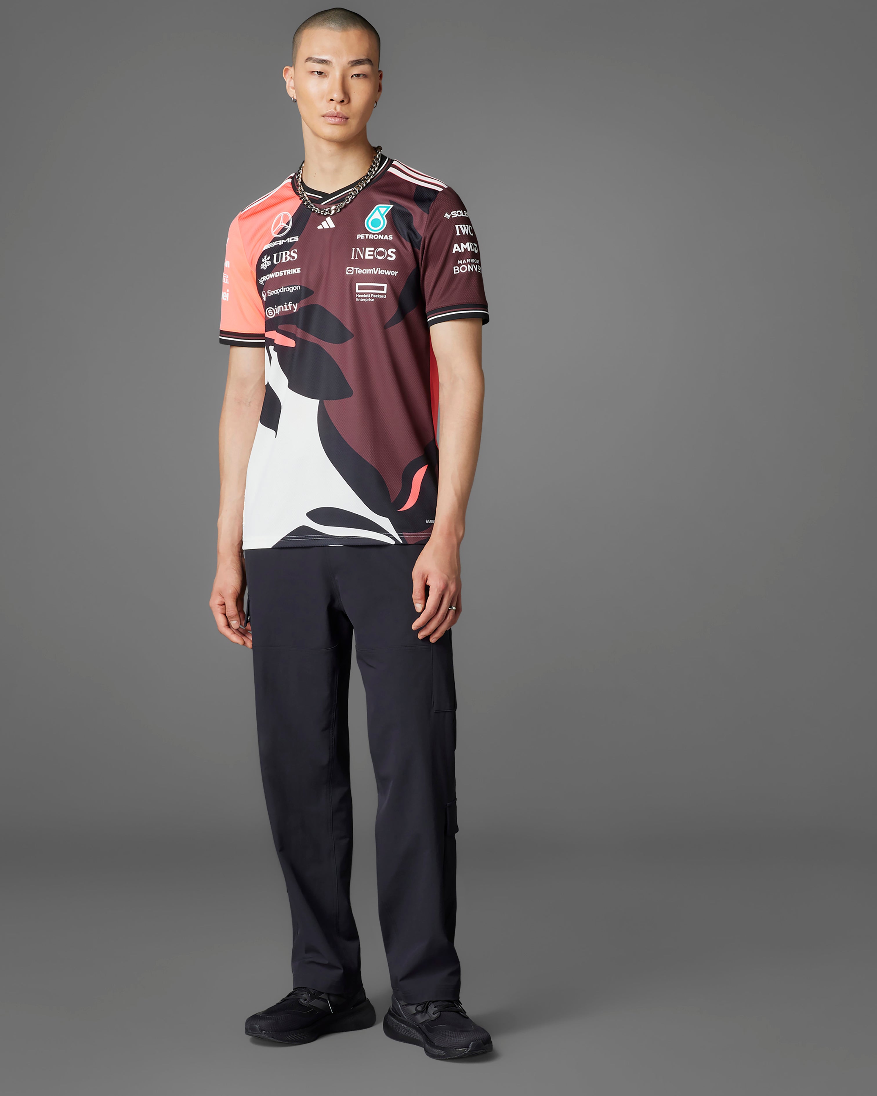 Mens 2025 Miami Authentic Driver Tee Floral | Official Mercedes-AMG ...