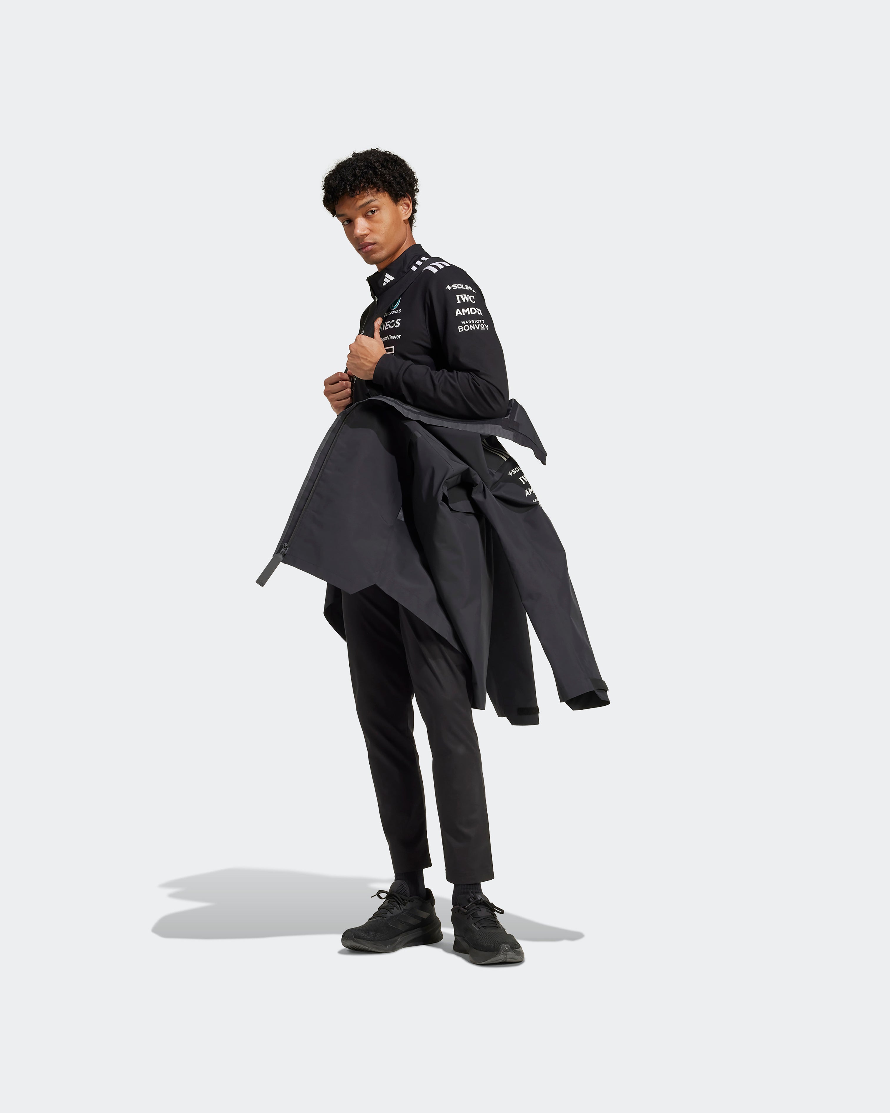 Mens 2025 Team Myshelter Jacket Black | Official Mercedes-AMG PETRONAS ...