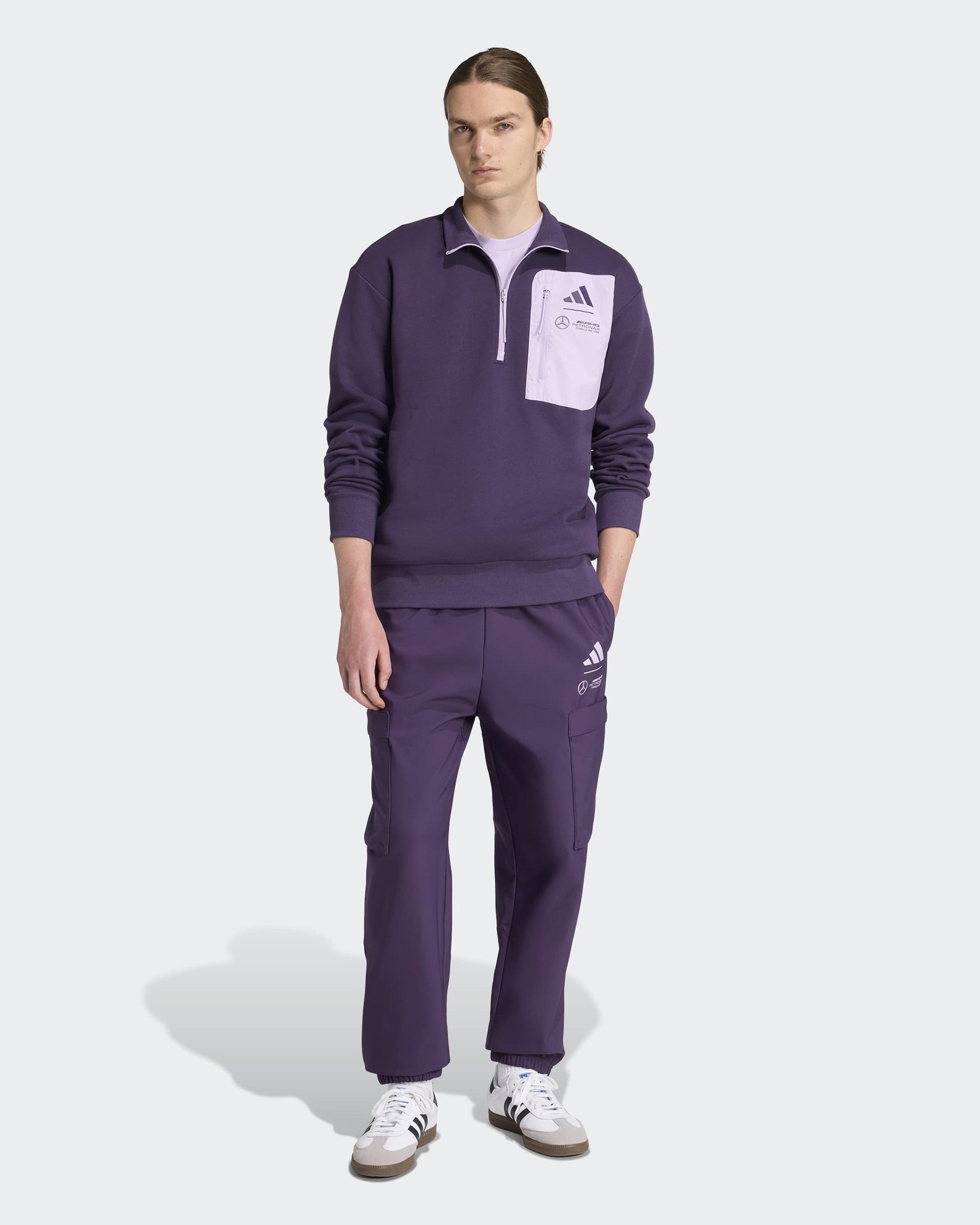 Mens Premium Woven Fleece Top Dark Purple | Official Mercedes-AMG ...